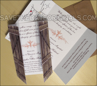 Save the Date Originals: The trifold wedding invitation